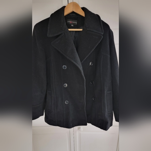 Portrait | Jackets & Coats | Womans Black Pea Coat Large | Poshmark